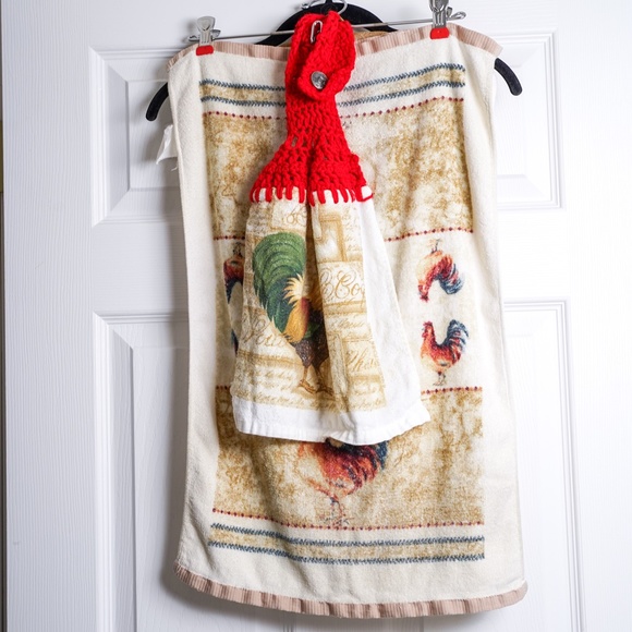 Source Unknown | Kitchen | Rooster Farmhouse Kitchen Set Of 3 Towels 2 ...